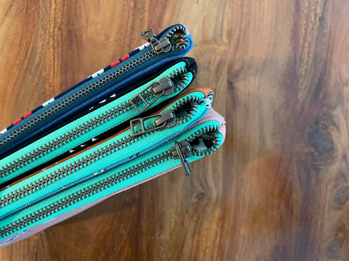 Large Rounded Corner Zipper Pouch Tigers – Gracie Stitches